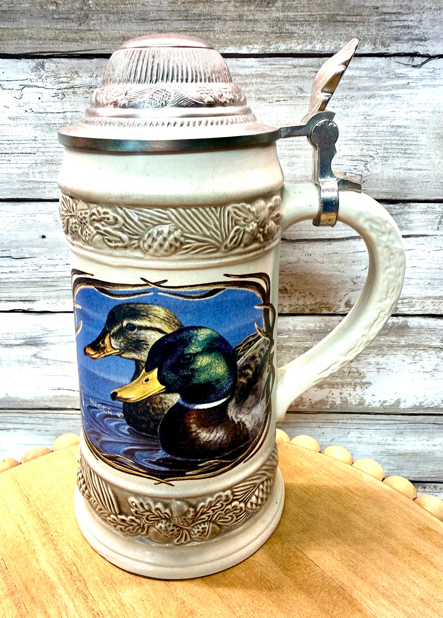 Vintage Gerz Germany Mallard Duck Beer Stein with Pewter Lid – Wildlif ...