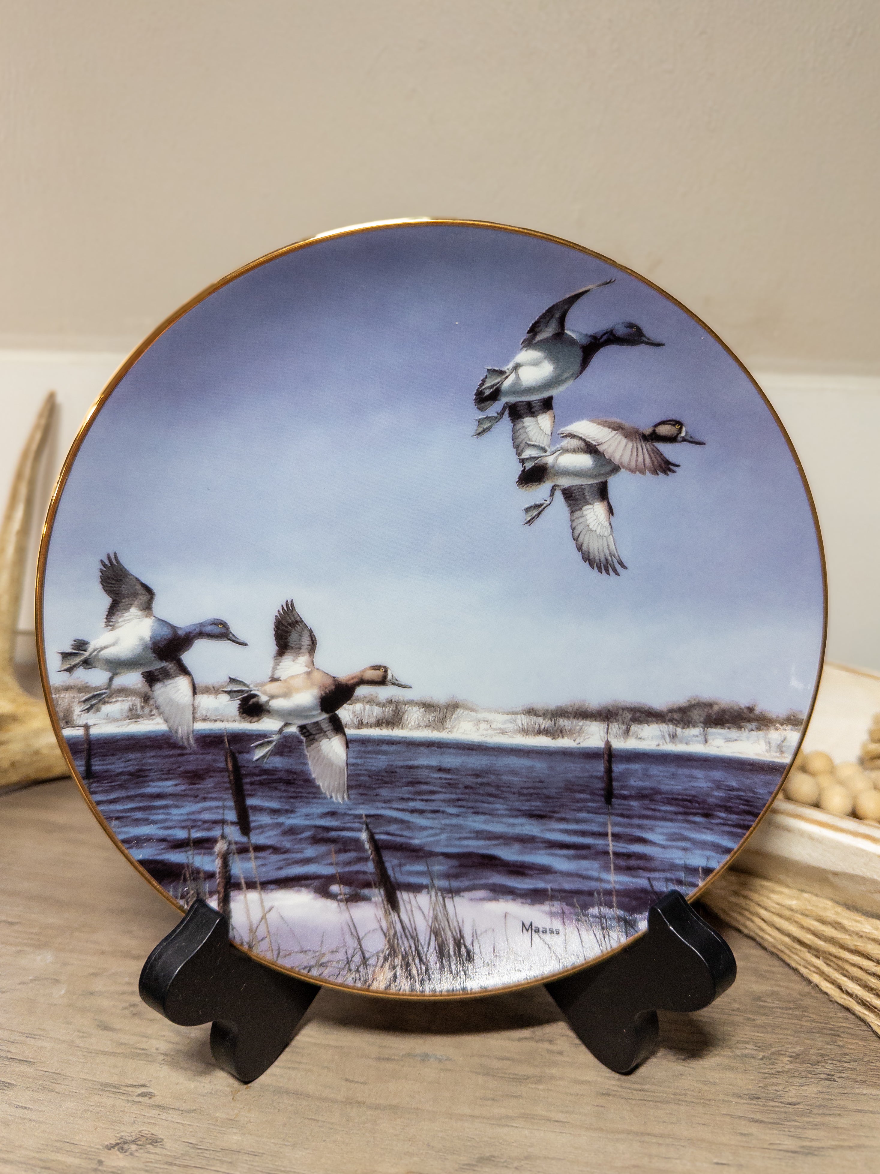 The New Arrivals Bluebill Duck Collector Plate by David A. Maass | Dan ...