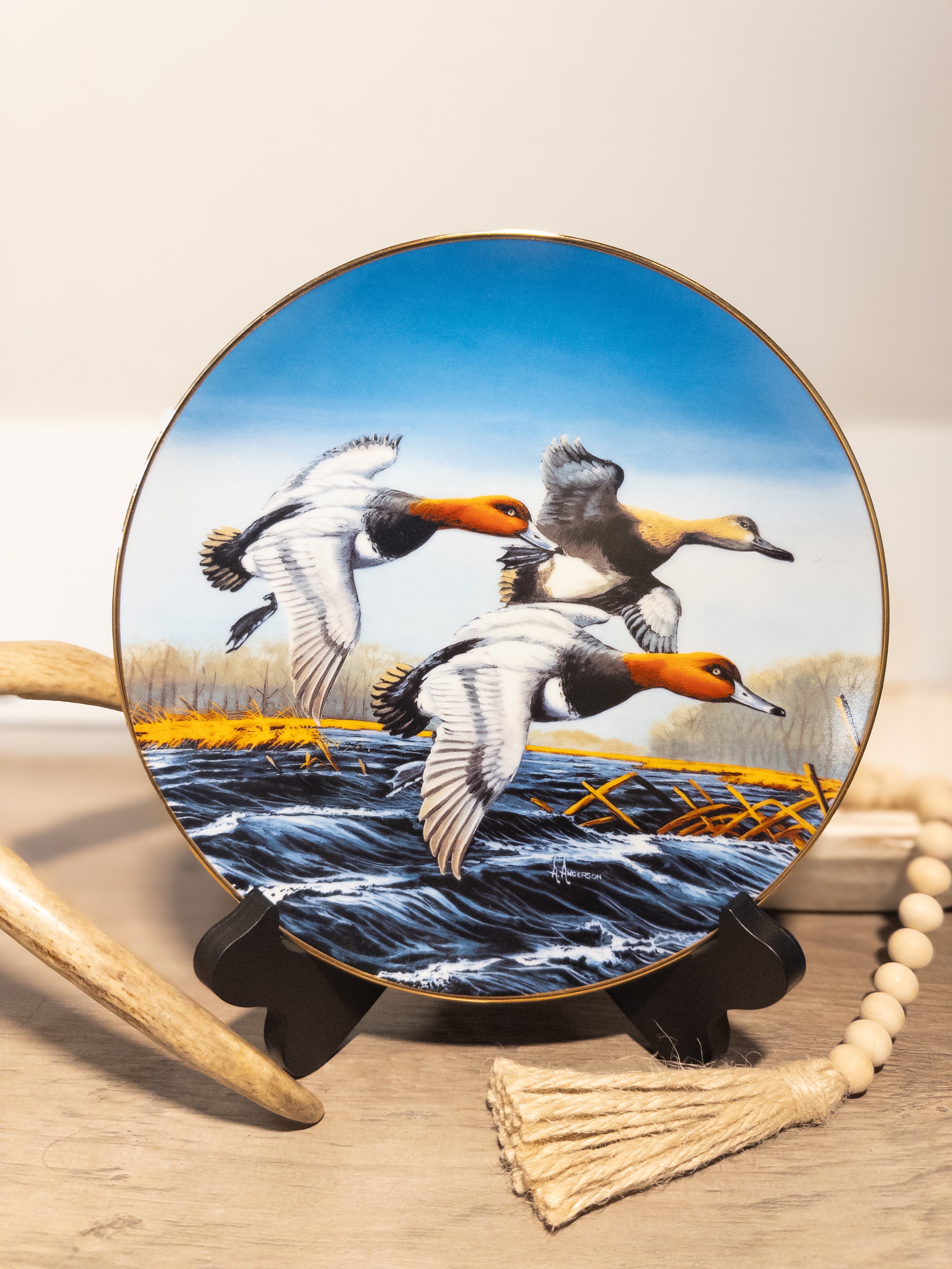 Redheads Federal Duck Stamp Plate 1991 Arthur D. Anderson W.S. George ...